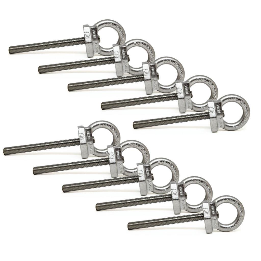 Kit 10 Unidades de Olhal Ancoragem e Barra 14cm Inox Linha De Vida 25k ...